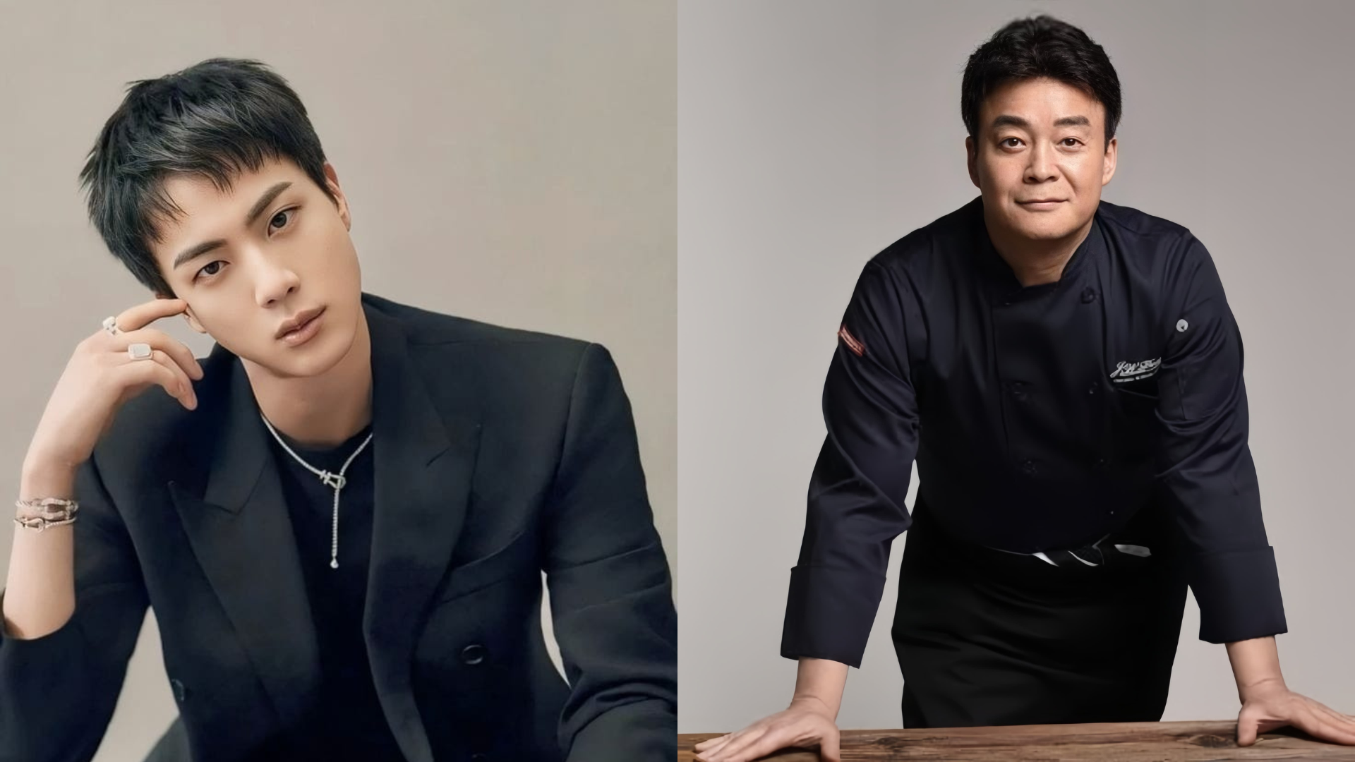 Jin (BTS) e Chef Baek Jong Won fundam empresa conjunta e lançam licor ...